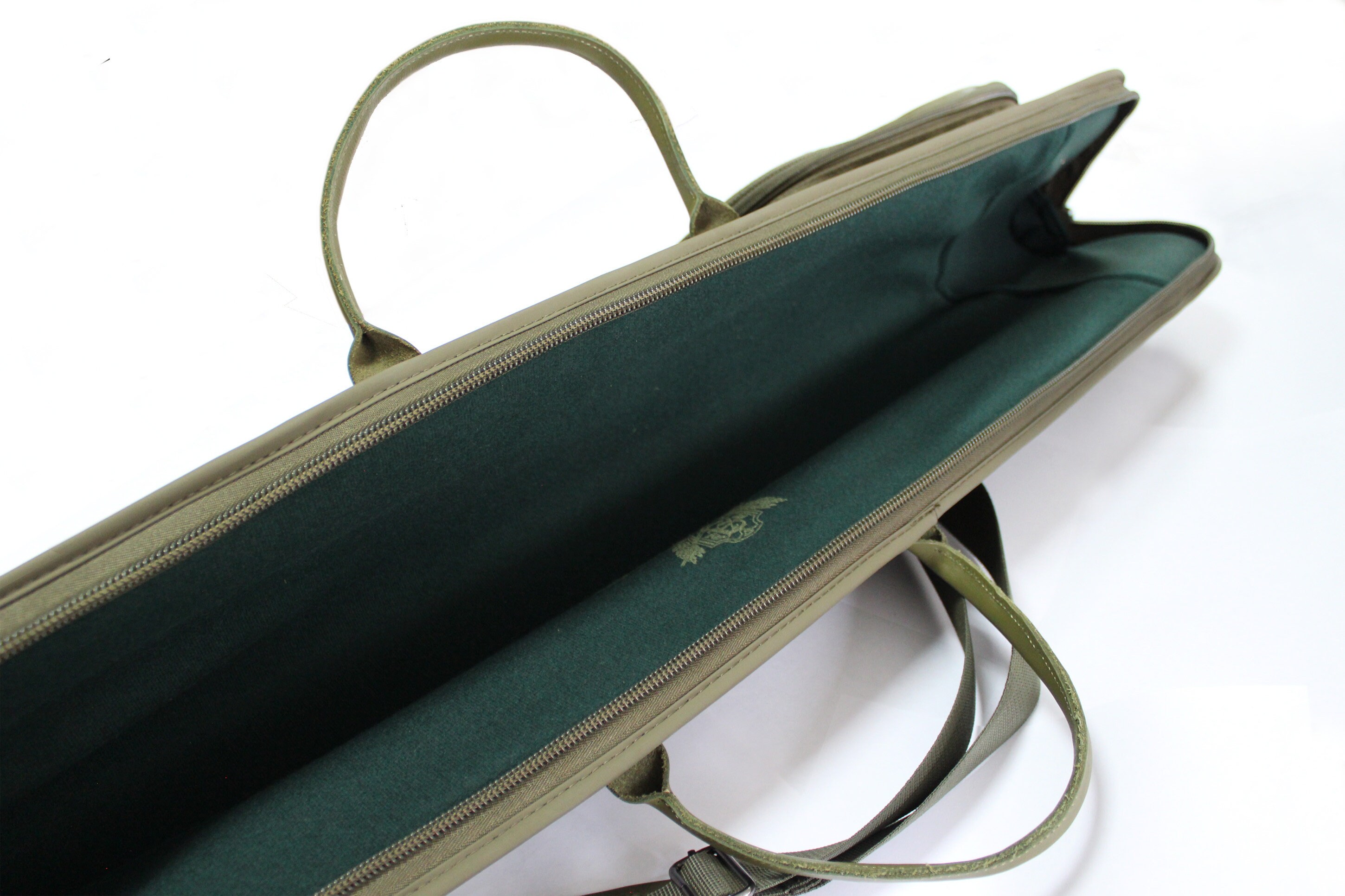 Smoothbore Hunting Rifle Canvas Case Green, Personalized Shotgun Slip ...