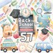 Back to School Clipart Bright, Cute School Graphics, School Supplies ...