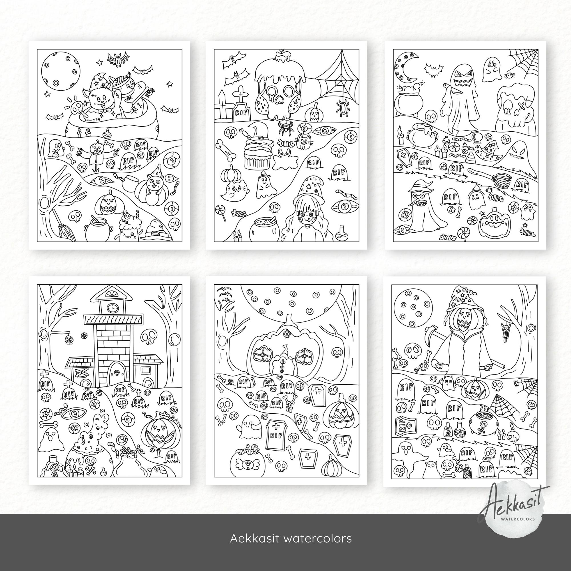 Printable Halloween Coloring Book | Halloween Activity Packet | Pumpkin ...