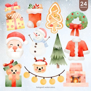 Christmas Clipart Bundle | Cute Christmas Clipart | Winter Holiday ...