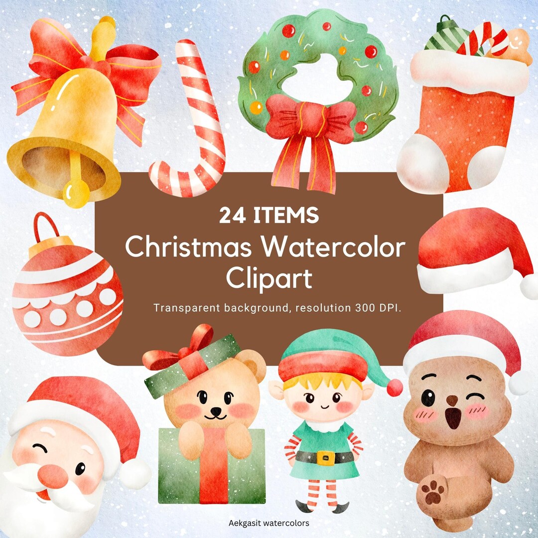 Christmas Clipart Bundle | Cute Christmas Clipart | Winter Holiday ...