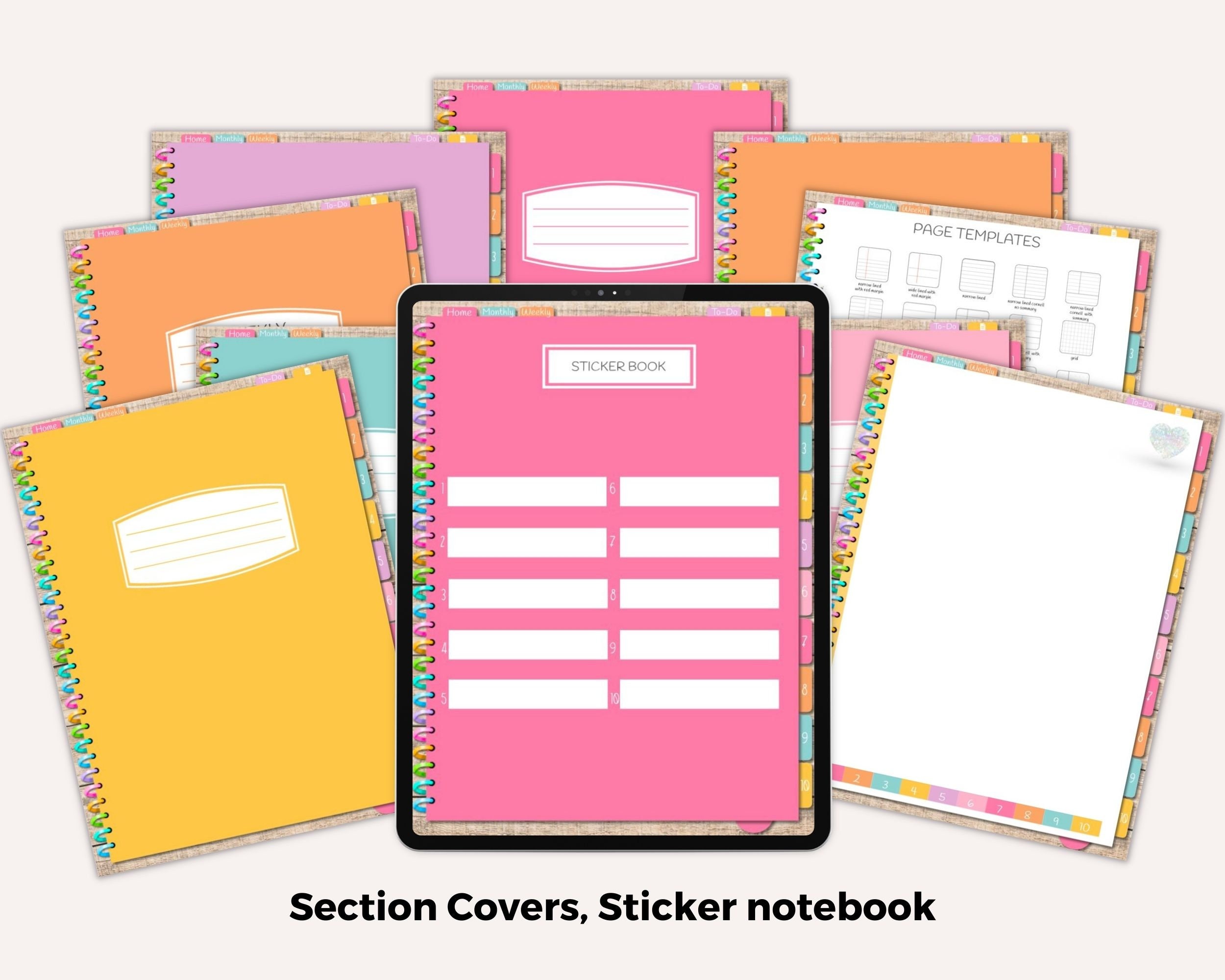 Digital Notebook 10 Tabs, Notebook for Students, Hyperlinked Student ...
