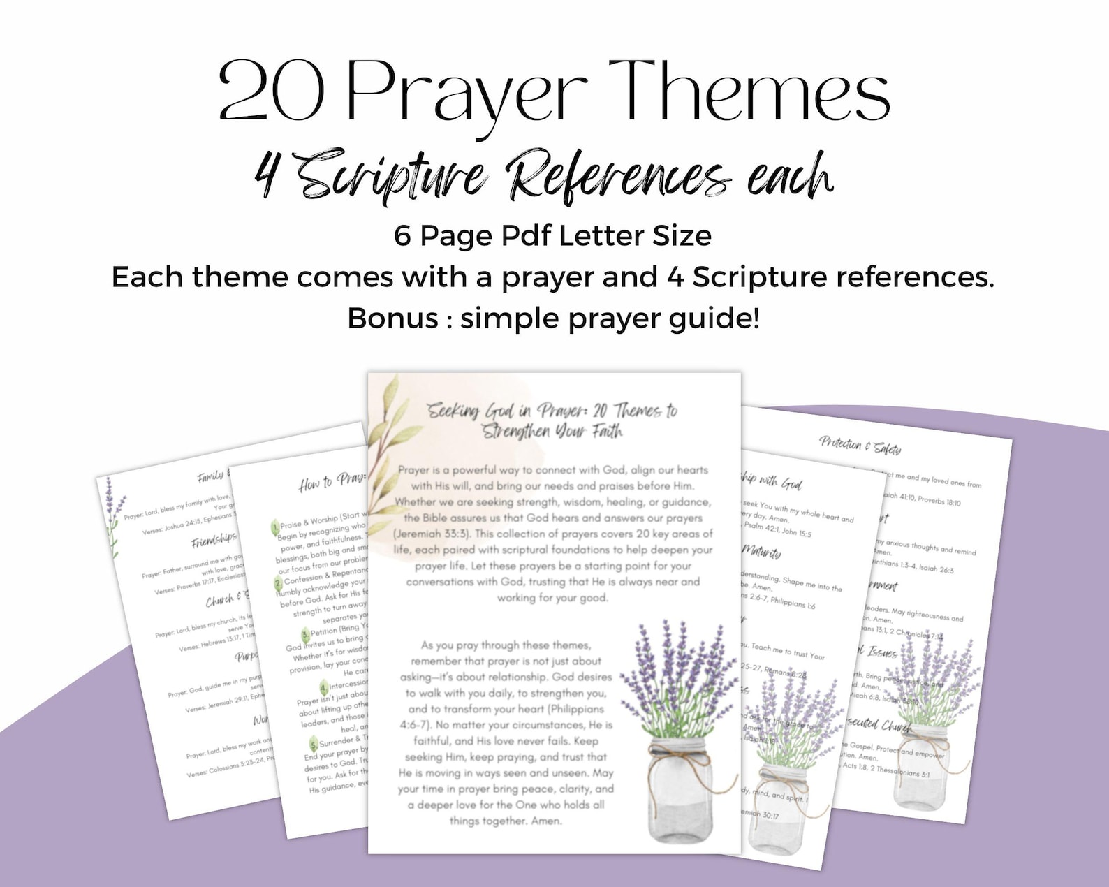 Prayer Bible Themes | Christian Prayer Journal | Guide for Daily Prayer ...