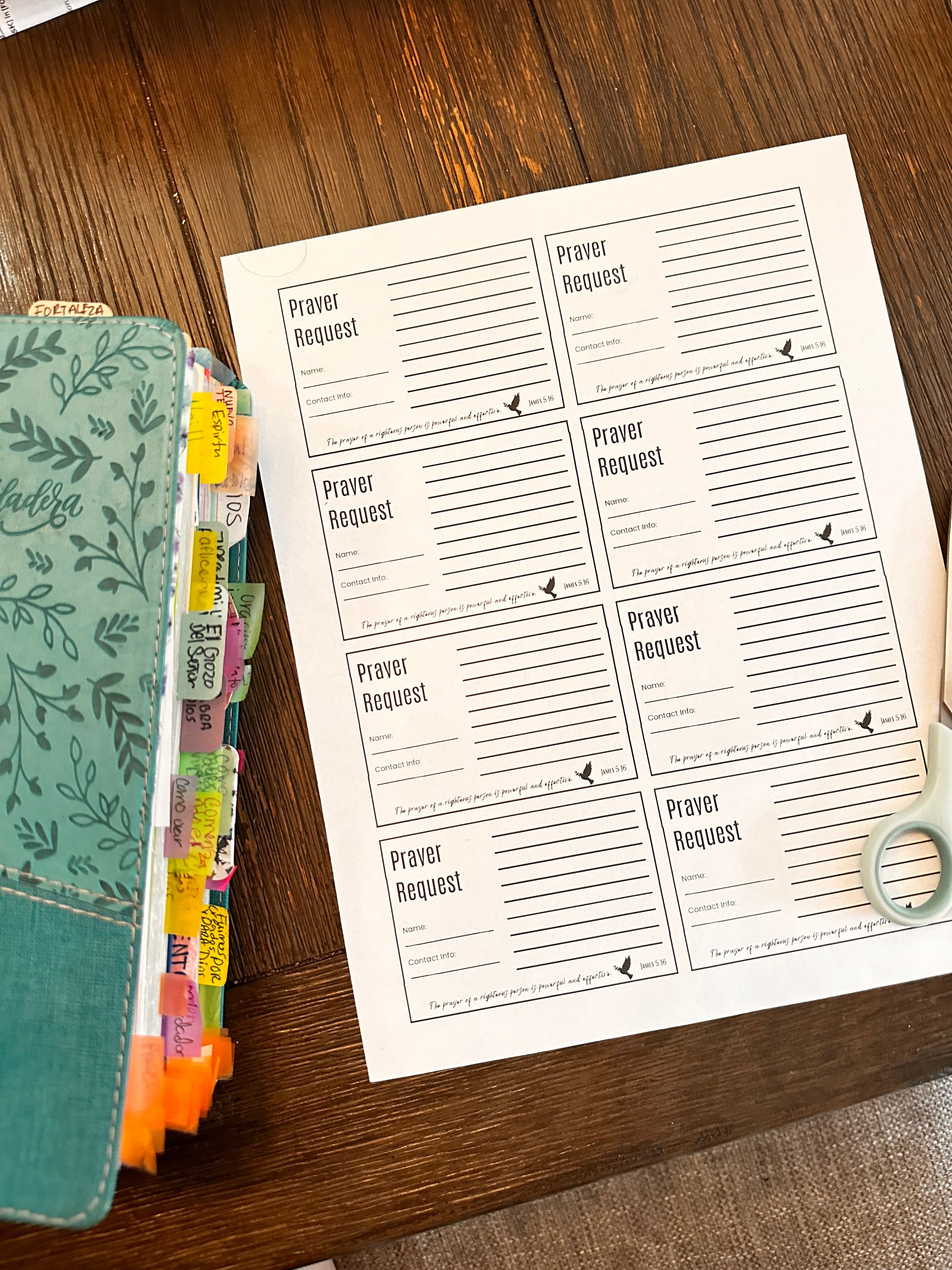 Printable Prayer Request Cards - Bible Study Small Group Supplies ...