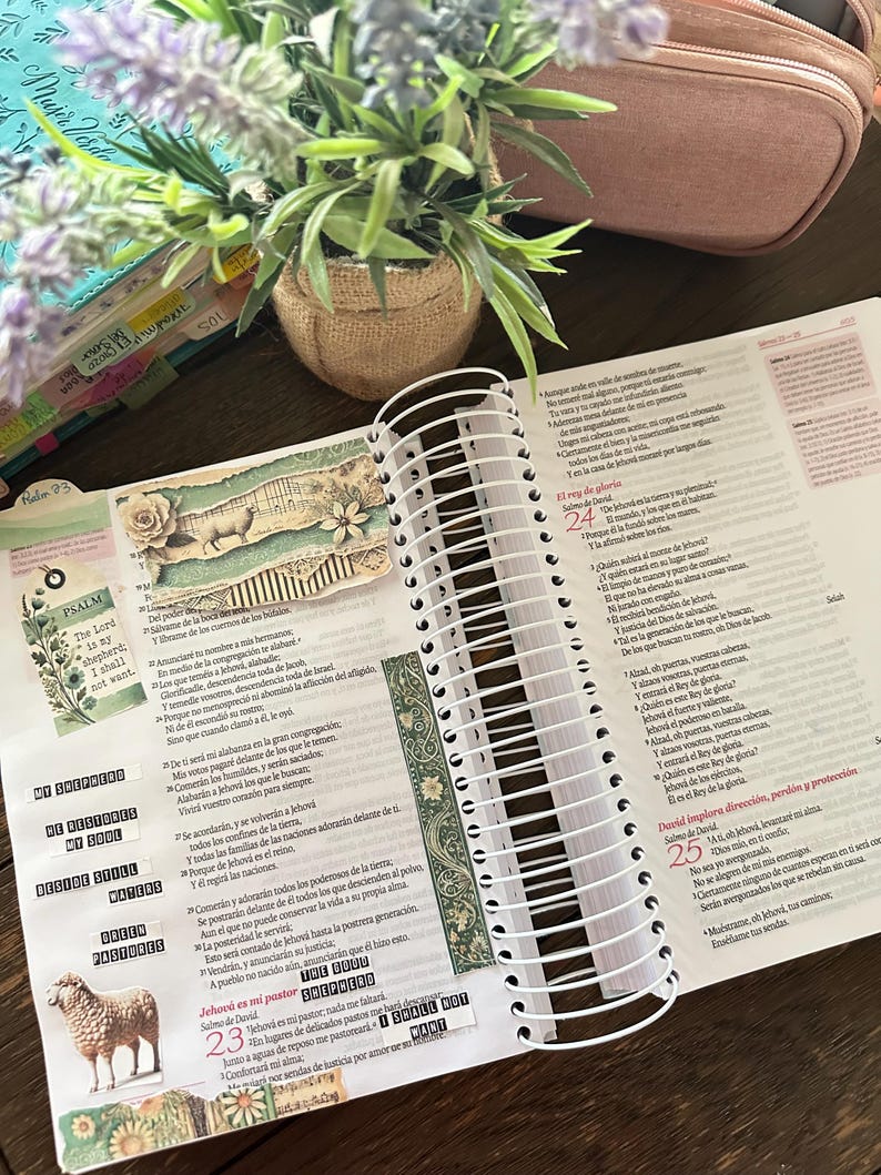 Psalm 23 Bible Journaling Kit | Printable Faith Ephemera | Christian ...