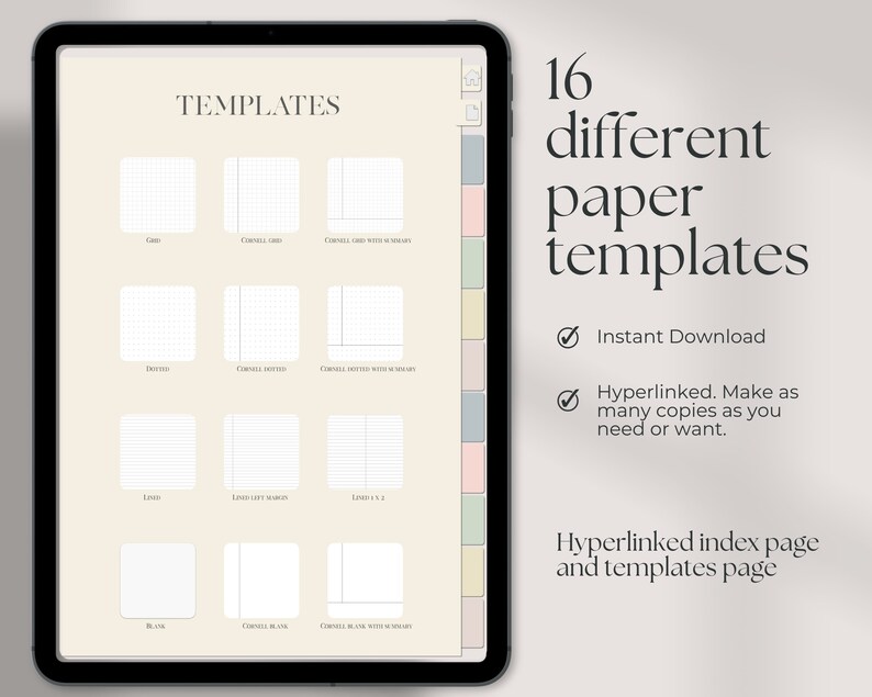Digital Notebook 10 Hyperlinked Tabs for Goodnotes Notability Digital ...