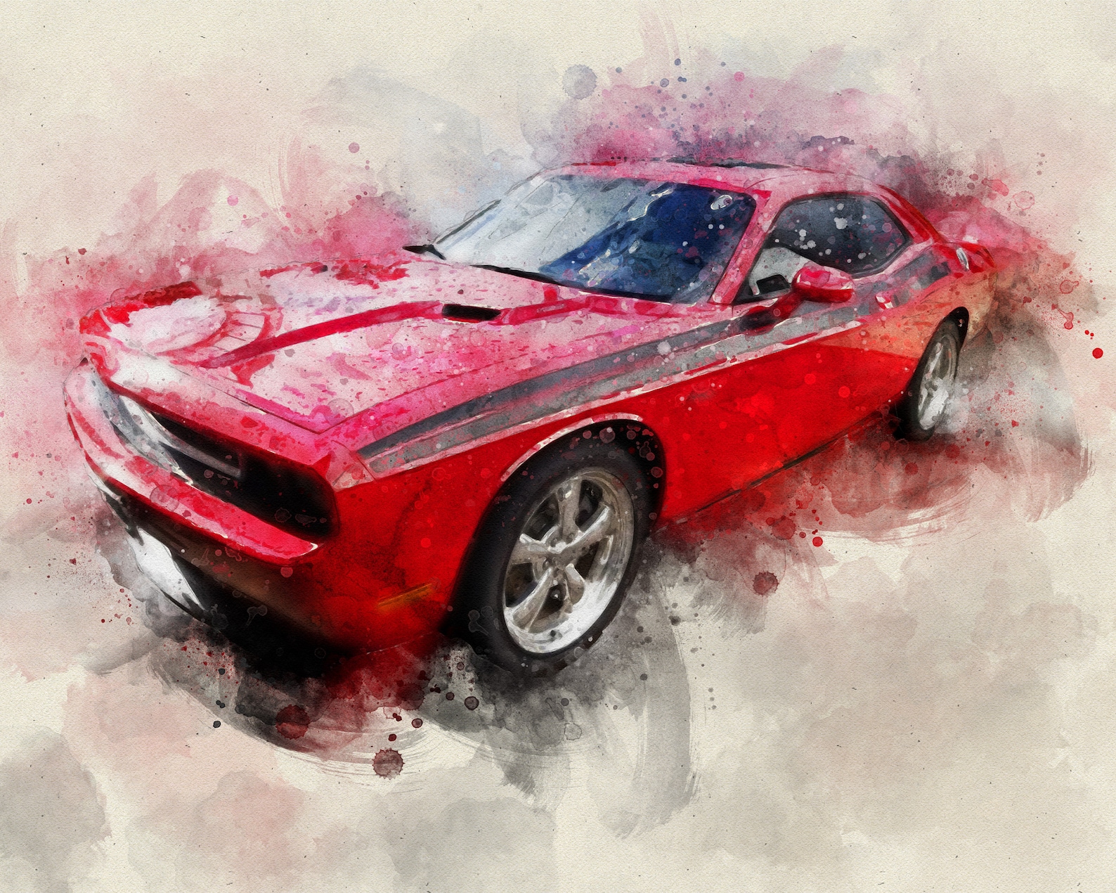 Car Custom Watercolor Portrait Car Painting From Photo - Etsy