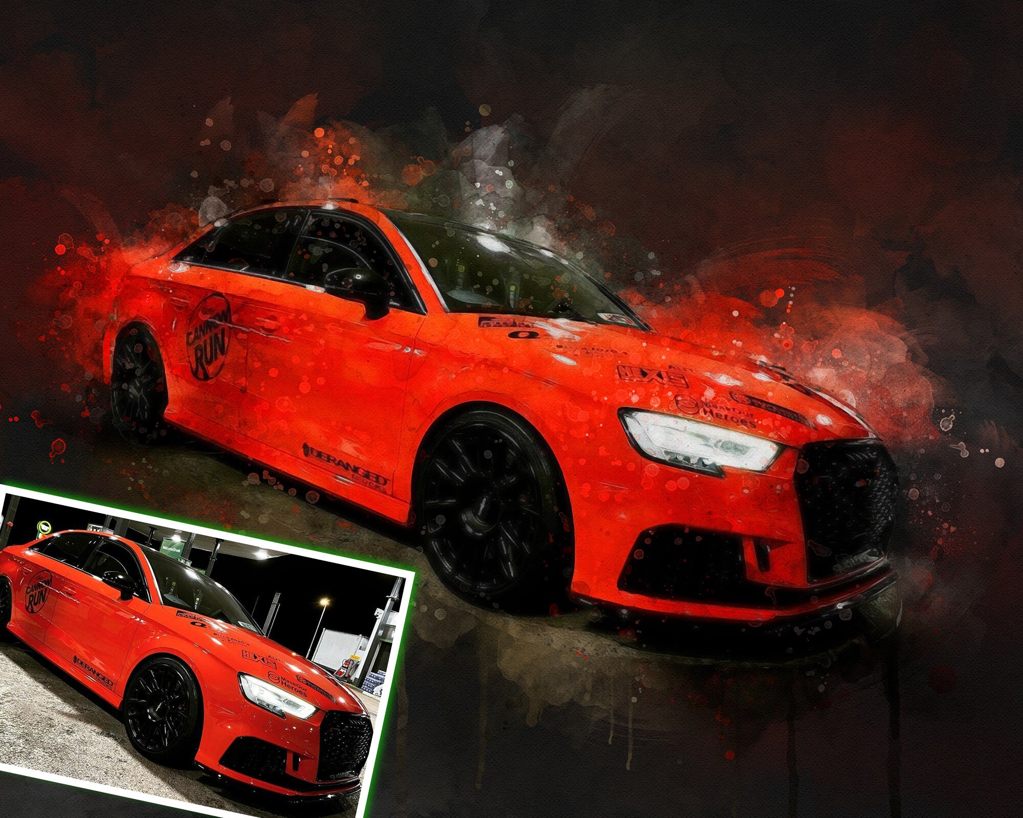 Car Custom Watercolor Portrait Car Painting From Photo - Etsy