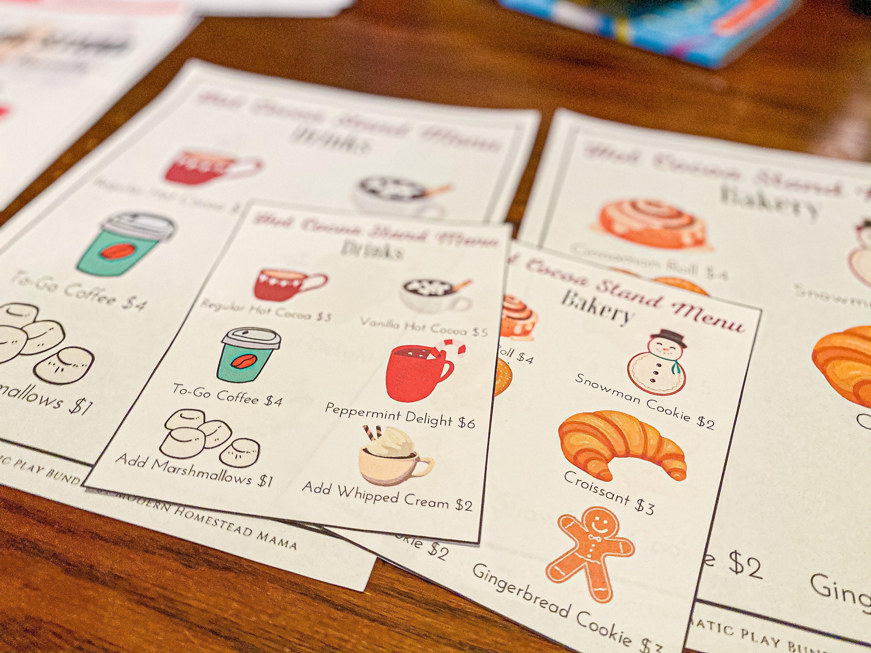 Hot Cocoa Dramatic Play Bundle Pretend Play Set Winter - Etsy