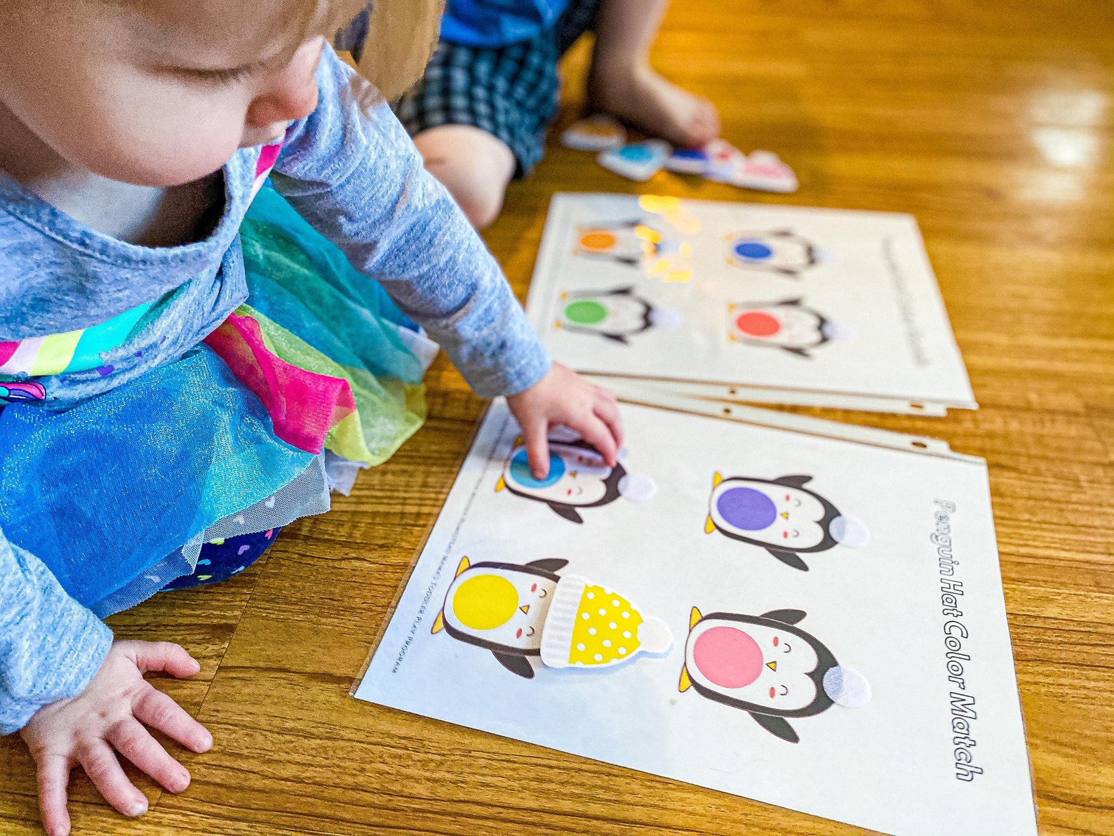 Penguin Hat Match Winter Toddler Printable for Busy Binder - Etsy