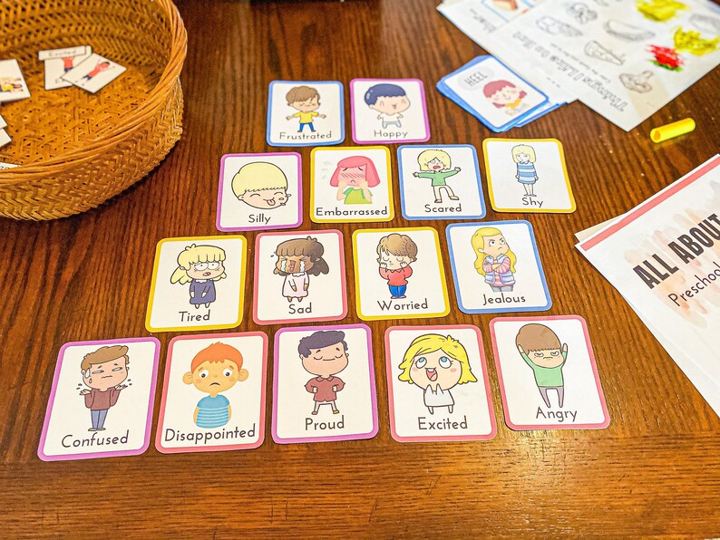 Emotion Flashcards for Preschoolers | Printable Flashcards to Teach ...