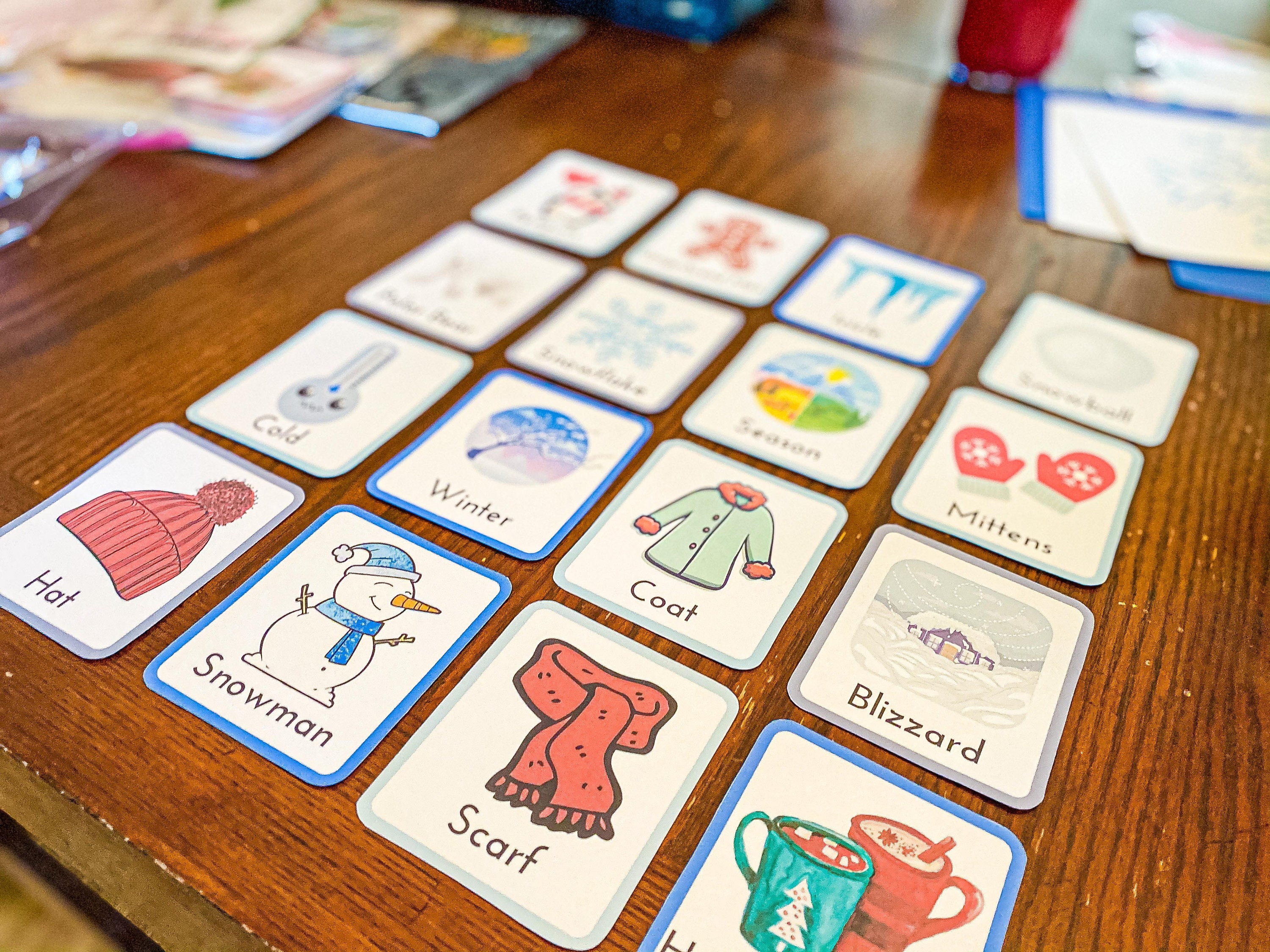 Winter Flashcards for Preschoolers | Winter Theme Pre-k Homeschool Unit ...