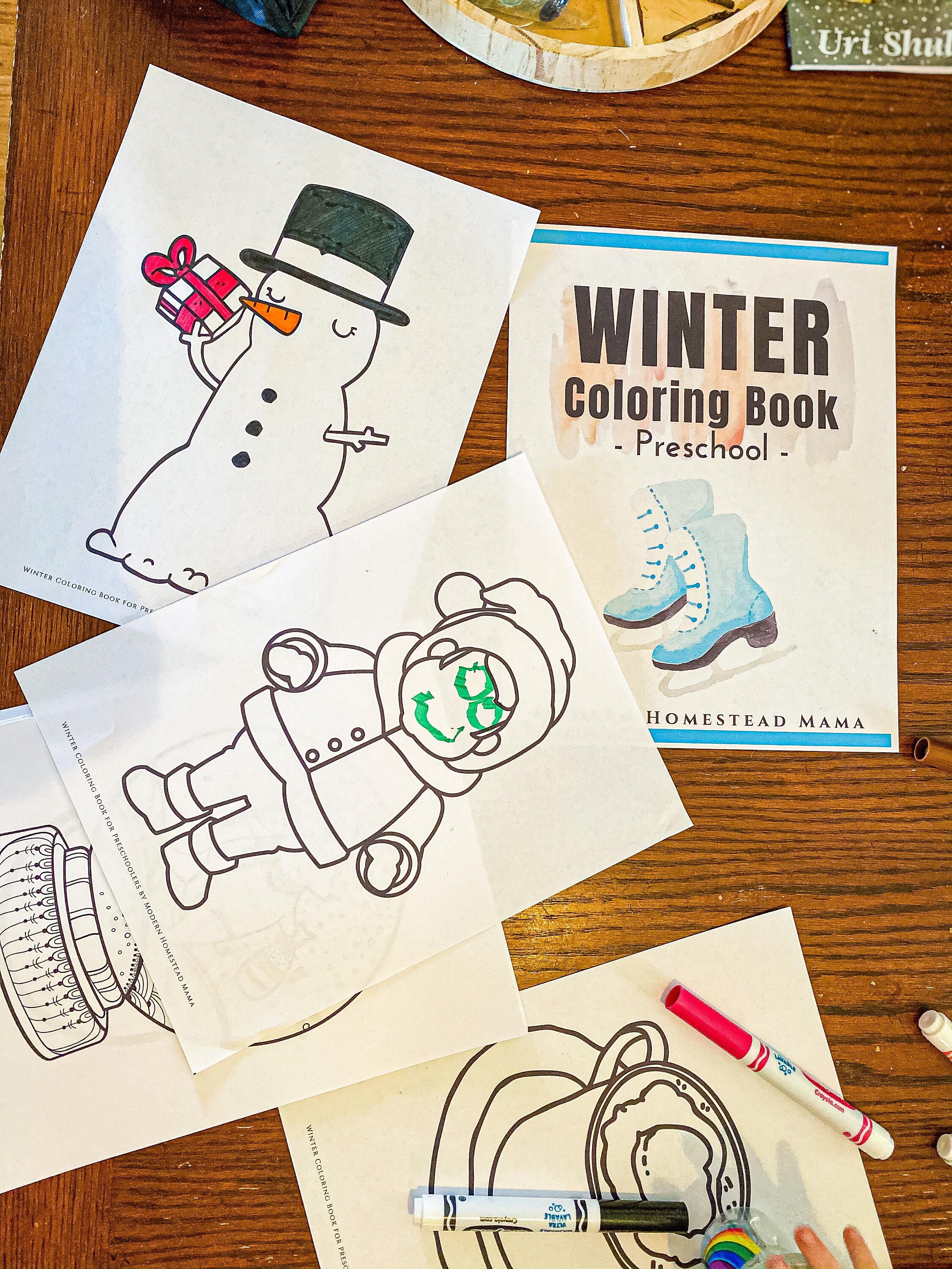 Winter Coloring Book Printable for Toddlers and Preschoolers ...