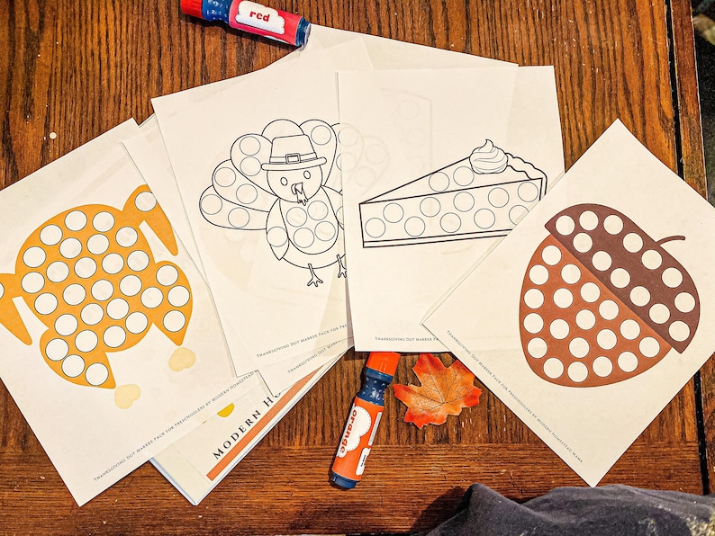 Thanksgiving Dot Marker Printable Pack for Toddlers & Preschoolers ...