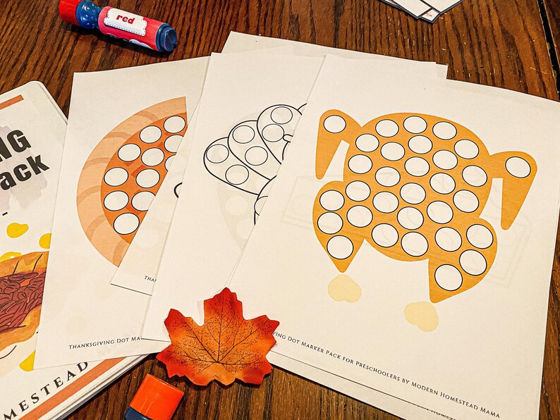 Thanksgiving Dot Marker Printable Pack for Toddlers & Preschoolers ...