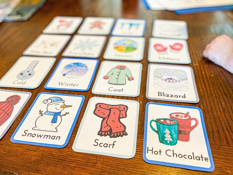 Winter Flashcards for Preschoolers | Winter Theme Pre-k Homeschool Unit ...