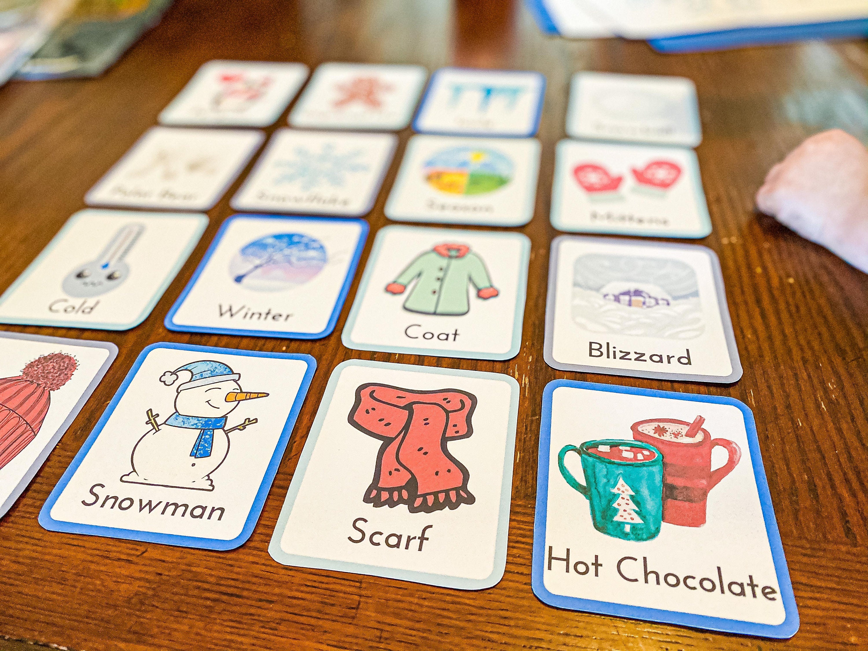 Winter Flashcards for Preschoolers | Winter Theme Pre-k Homeschool Unit ...