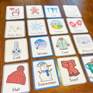 Winter Flashcards for Preschoolers | Winter Theme Pre-k Homeschool Unit ...