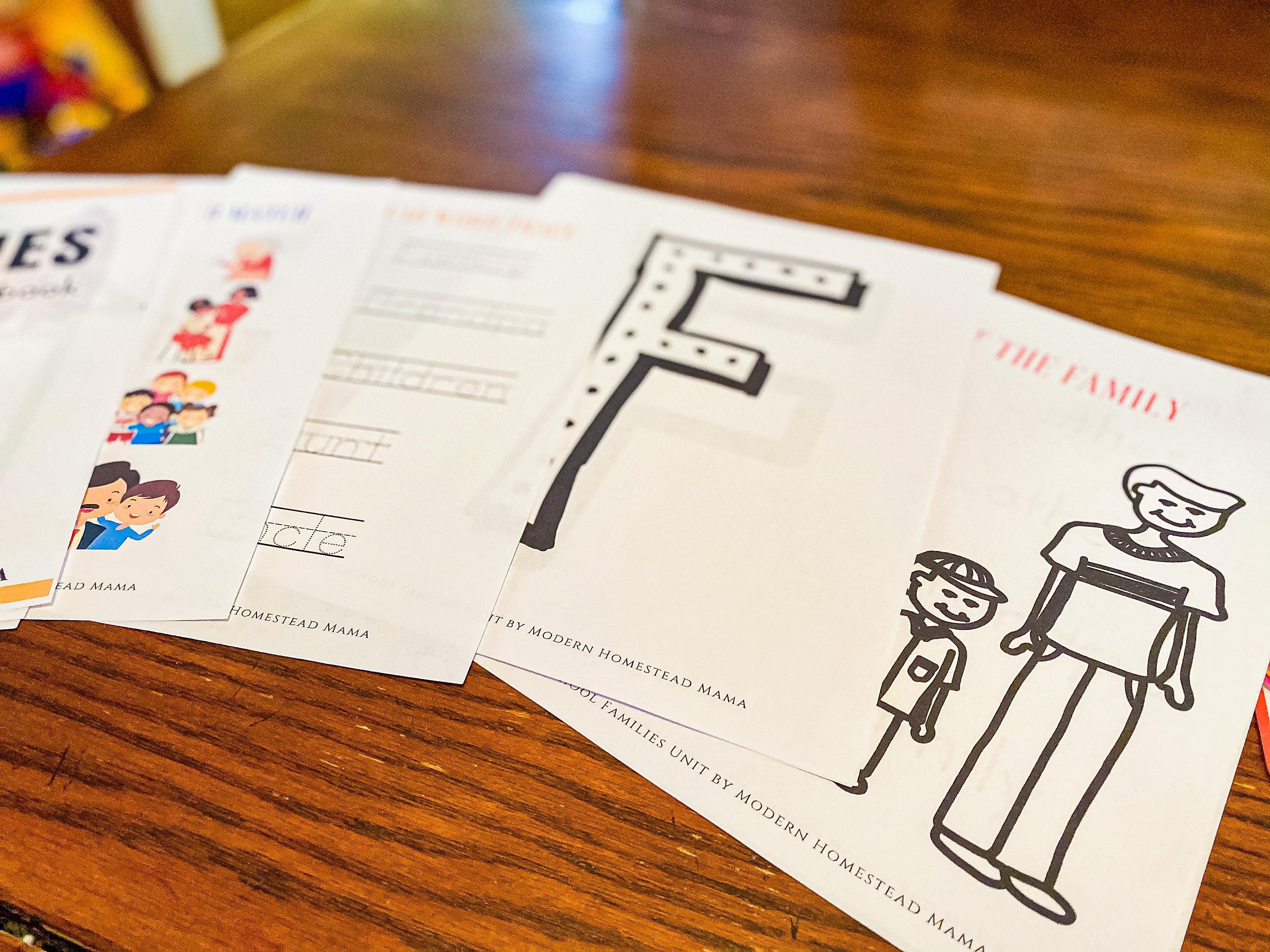 Families Pre-k Workbook | Printable Preschool Workbook for Kids 3-5 ...