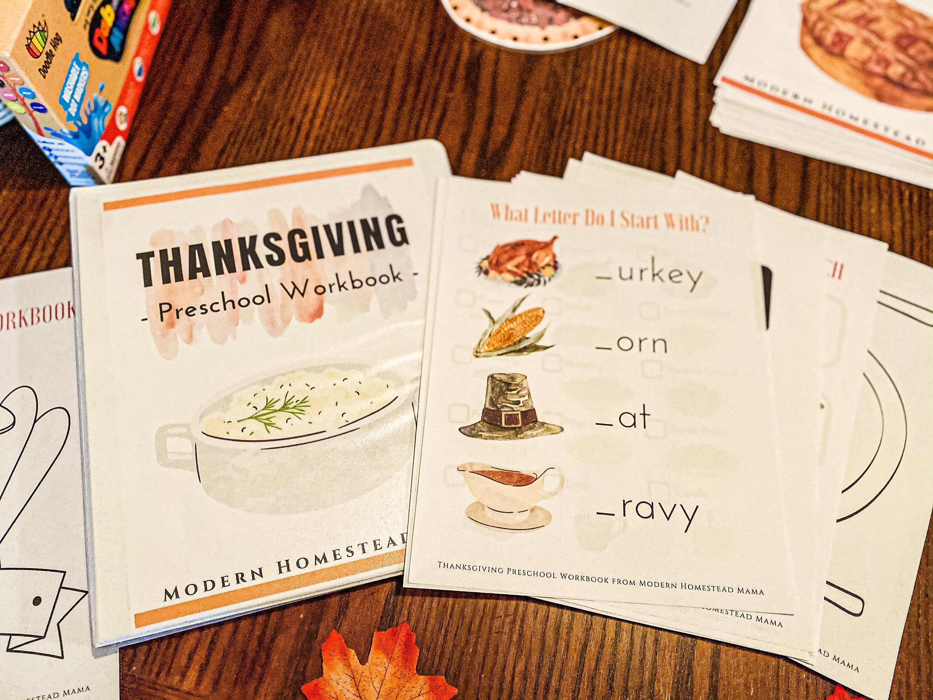 Thanksgiving Workbook for Preschoolers - Etsy