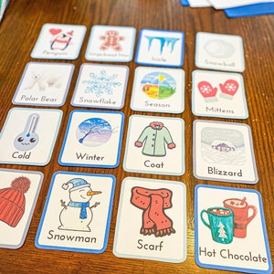 Winter Flashcards for Preschoolers | Winter Theme Pre-k Homeschool Unit ...