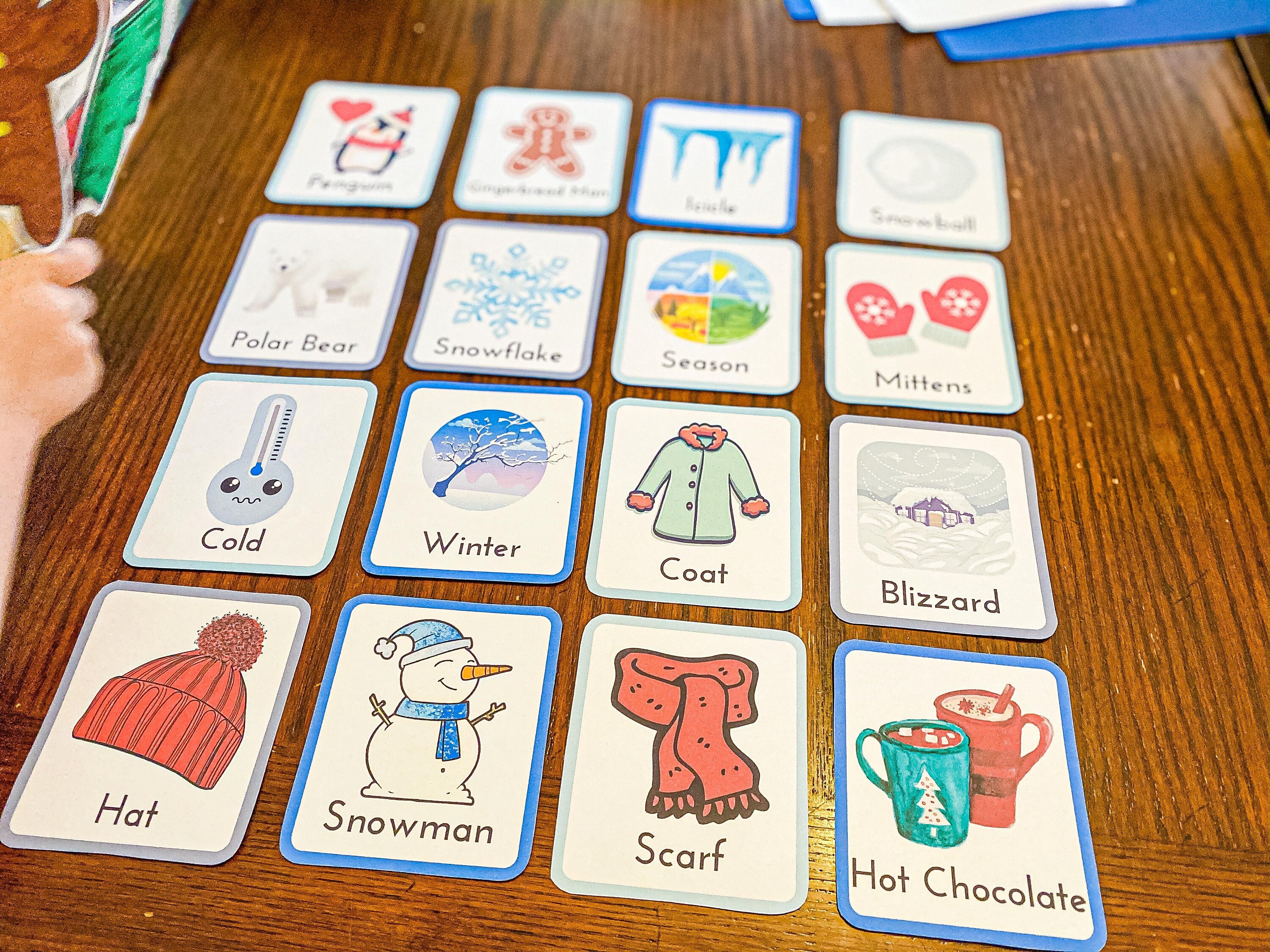 Winter Flashcards for Preschoolers Winter Theme Pre-k Homeschool Unit ...