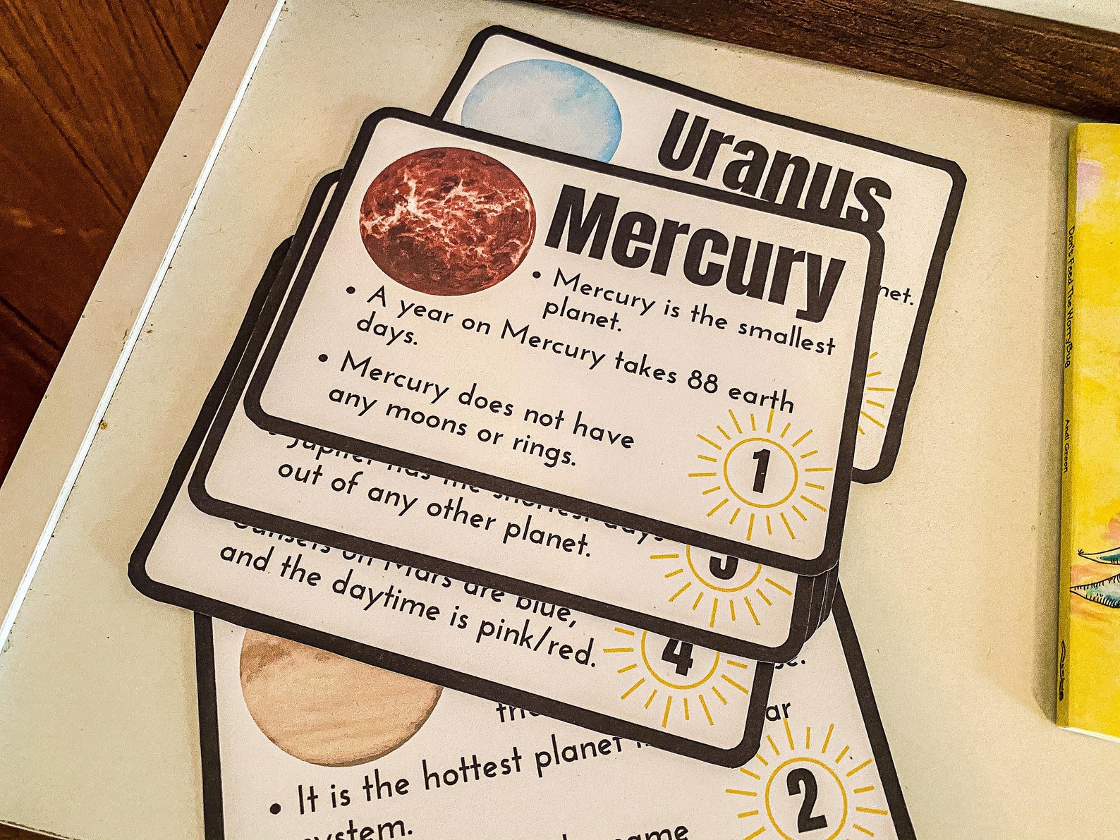 Planet Fact Flashcards Homeschool Preschool Kindergarten Elementary ...