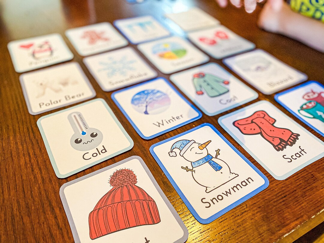 Winter Flashcards for Preschoolers | Winter Theme Pre-k Homeschool Unit ...