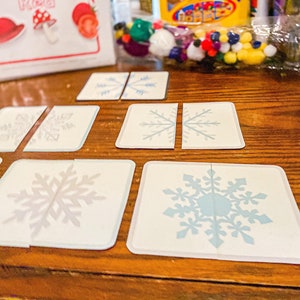 Snowflake Matching Game for Toddlers | Toddler Printable for Christmas ...