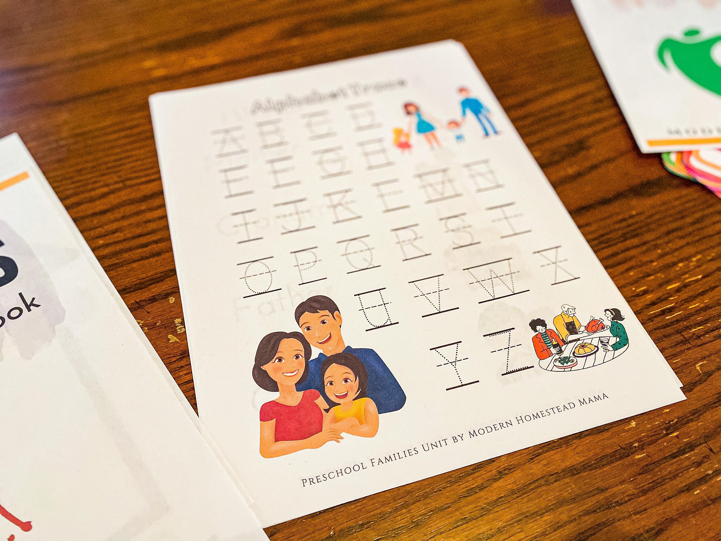 Families Pre-k Workbook | Printable Preschool Workbook for Kids 3-5 ...