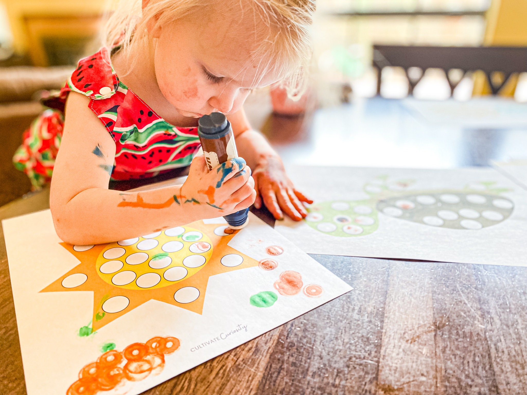 Summer Dot Marker Pack Do-a-dot Marker Printable Art Pages Worksheets ...