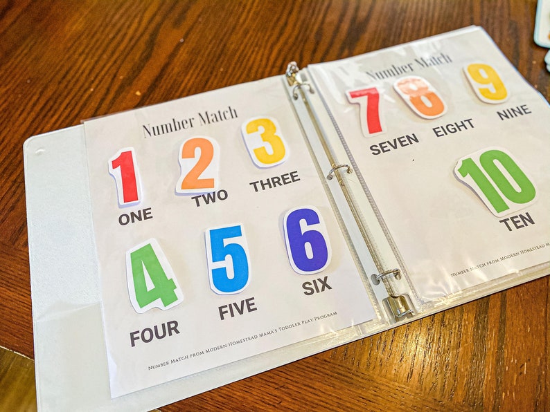 Number Matching Printable for Toddlers | Counting 1-10 Busy Binder ...
