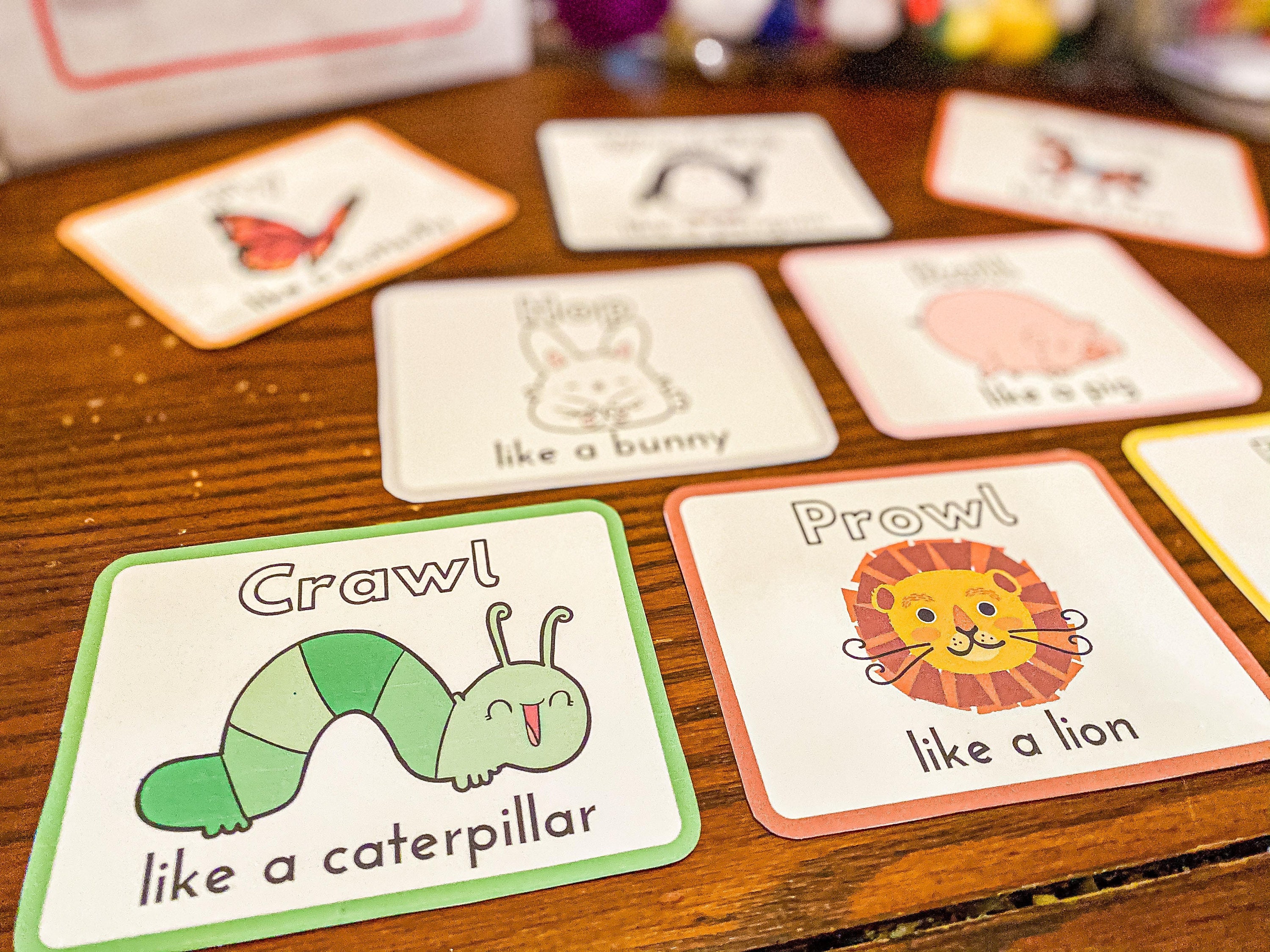 Toddler Movement Cards for Gross Motor and Creative Open-ended Play ...
