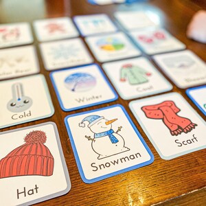 Winter Flashcards for Preschoolers | Winter Theme Pre-k Homeschool Unit ...