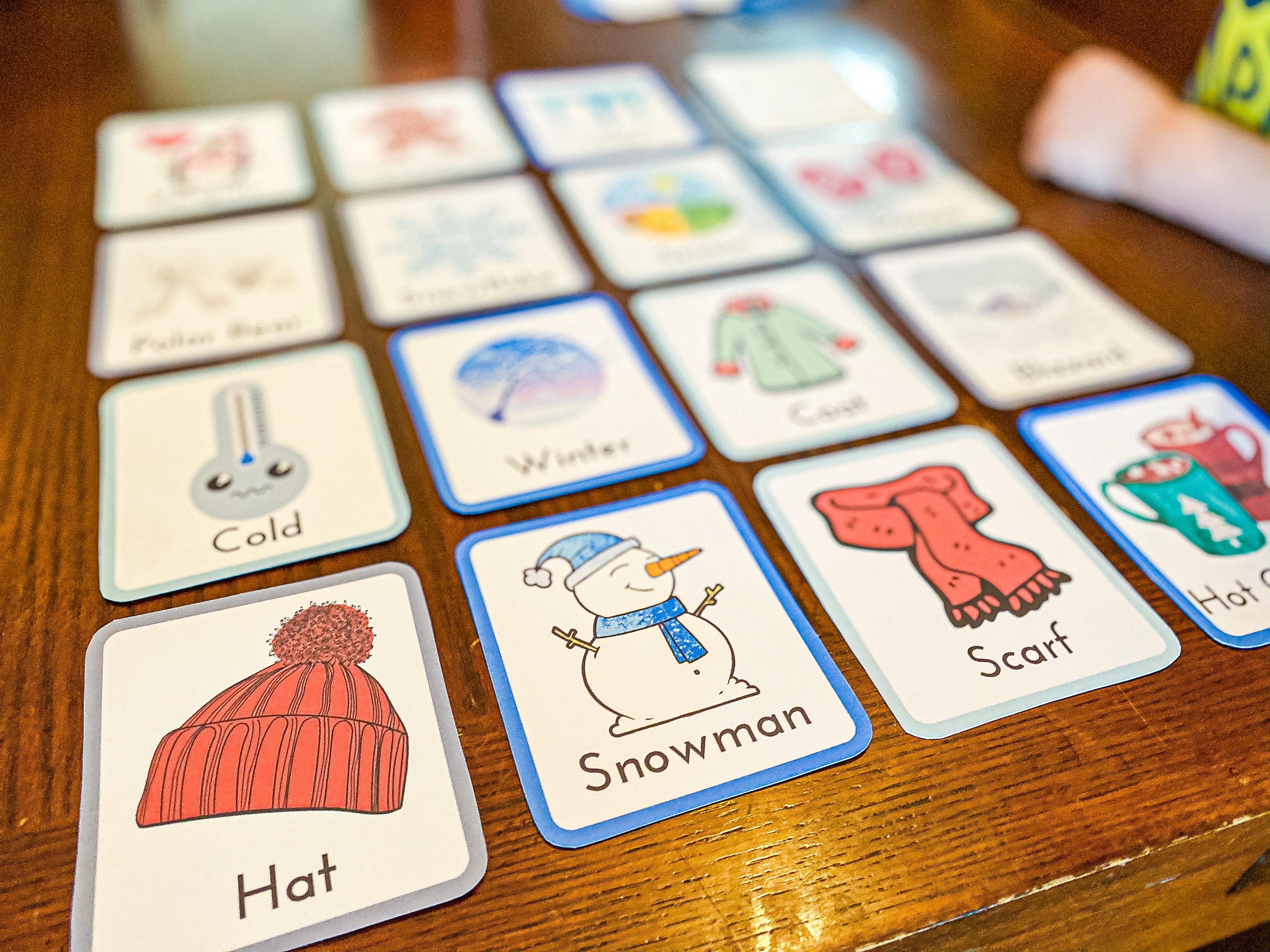 Winter Flashcards for Preschoolers Winter Theme Pre-k Homeschool Unit ...