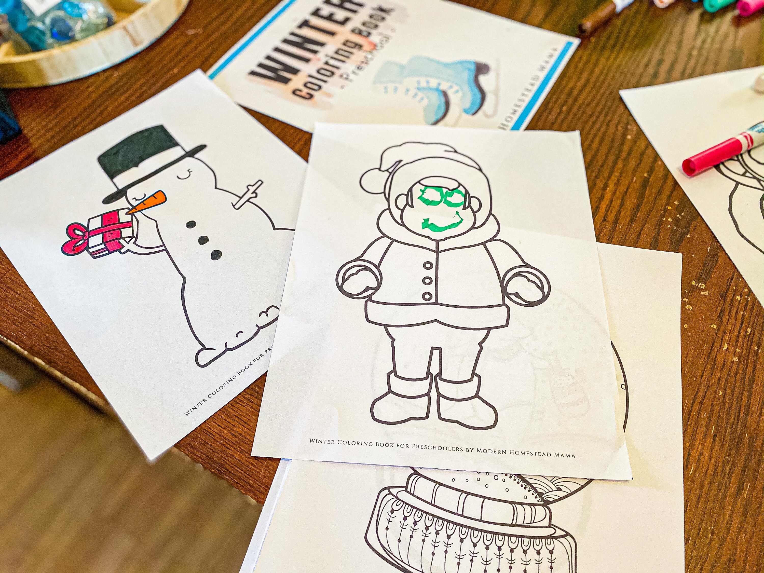 Winter Coloring Book Printable for Toddlers and Preschoolers ...