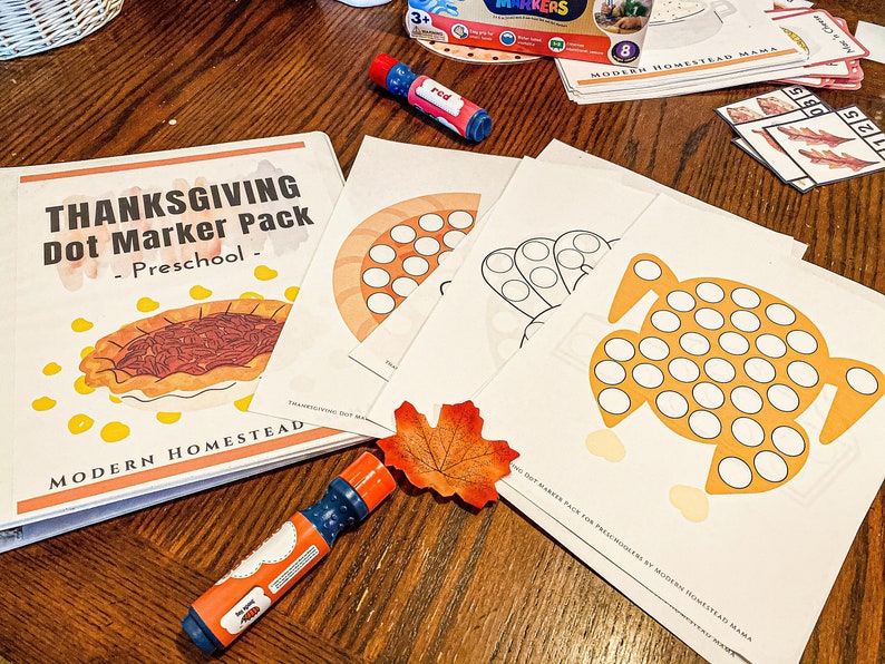 Thanksgiving Dot Marker Printable Pack for Toddlers & Preschoolers ...