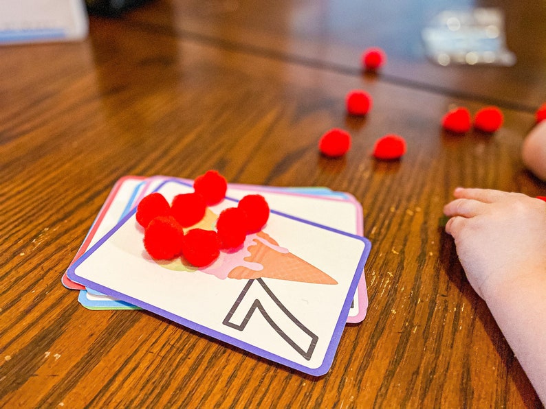 Ice Cream Pom-pom Counting Printable for Toddlers | Homeschool ...