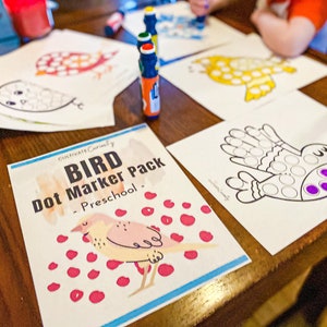Bird Dot Marker Pack Printable Bird Theme Homeschool Packet for ...