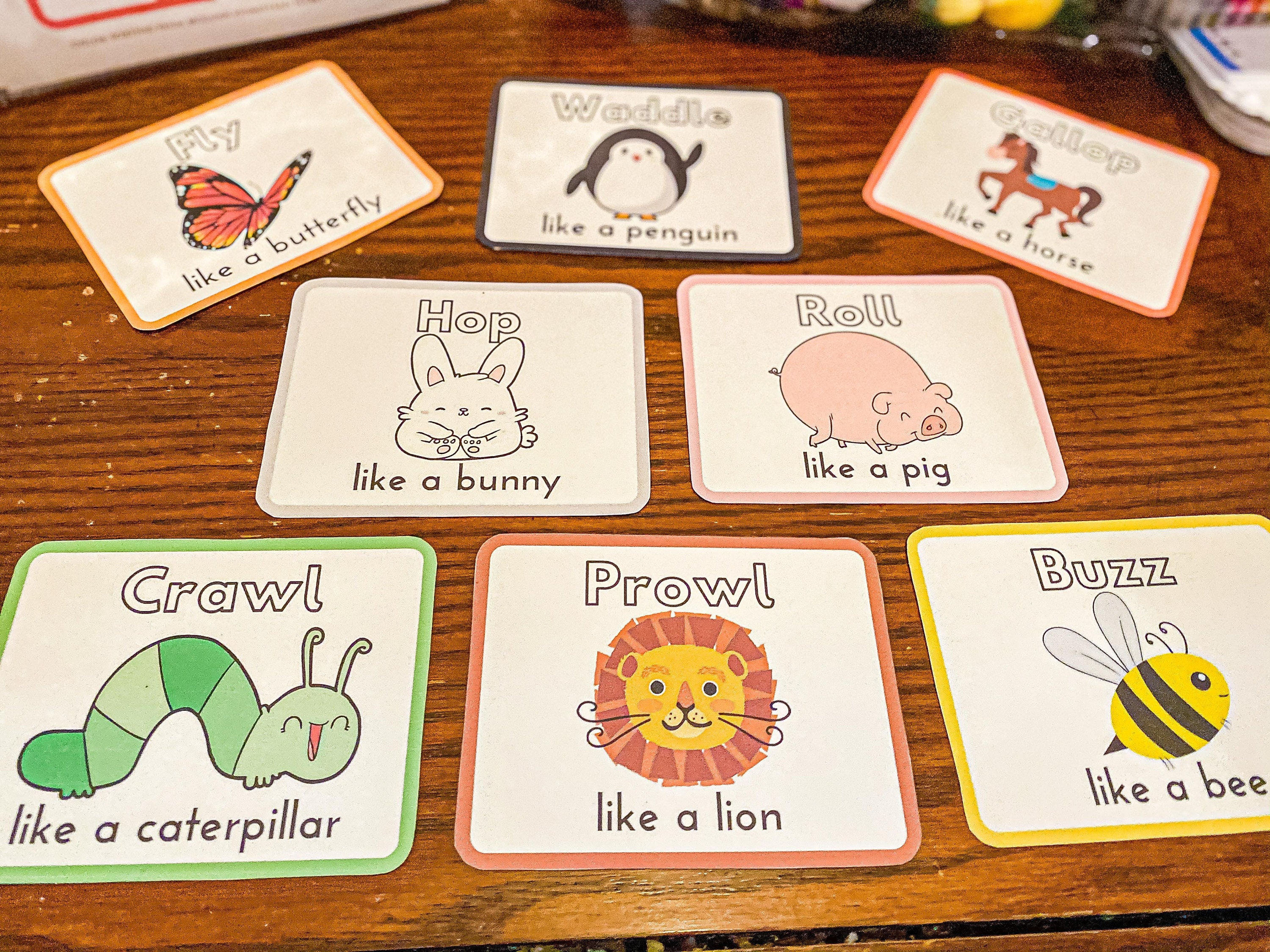 Toddler Movement Cards for Gross Motor and Creative Open-ended - Etsy