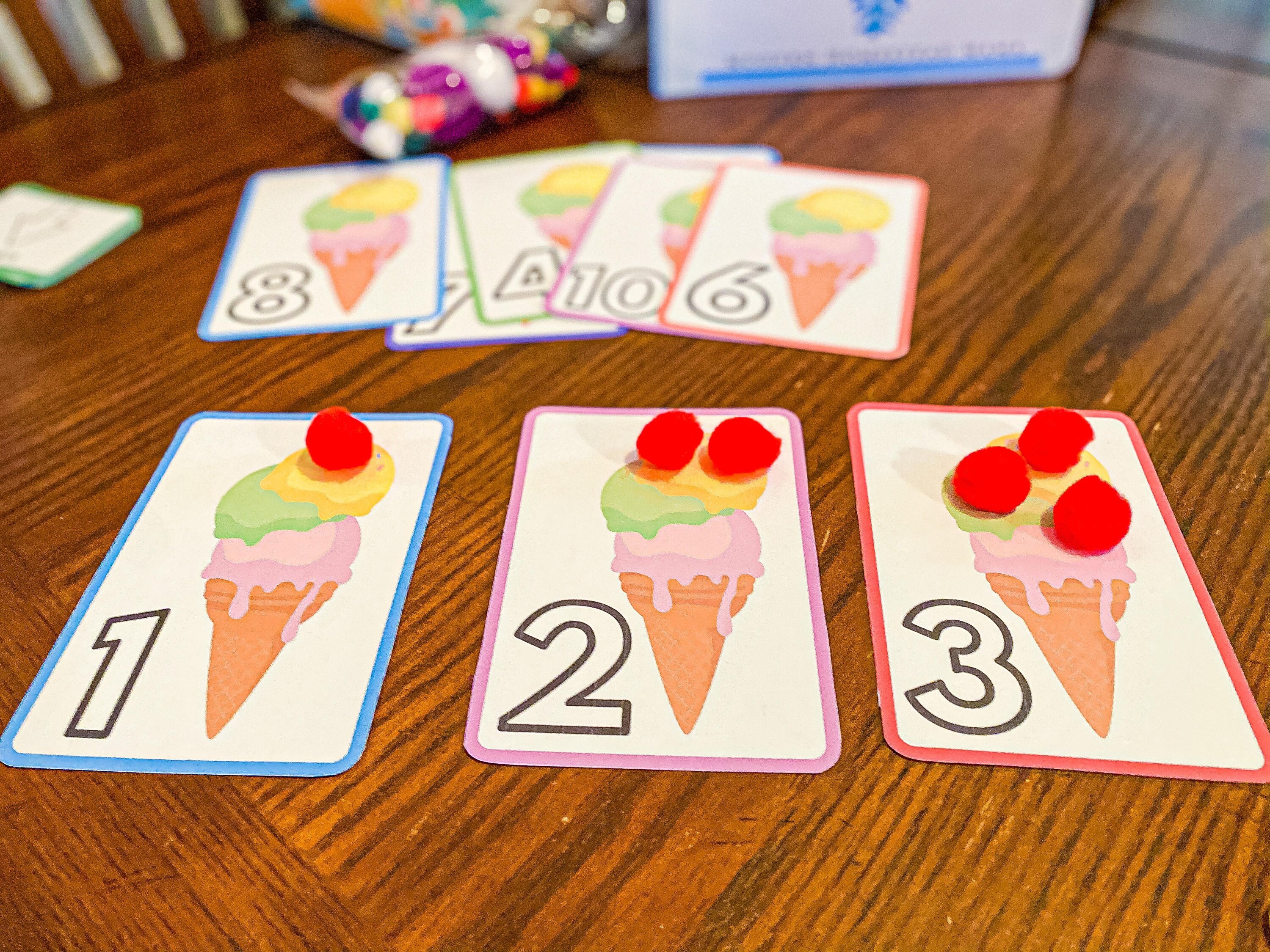 Ice Cream Pom-pom Counting Printable for Toddlers | Homeschool ...