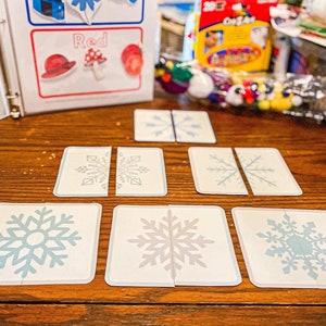 Snowflake Matching Game for Toddlers Toddler Printable for | Etsy