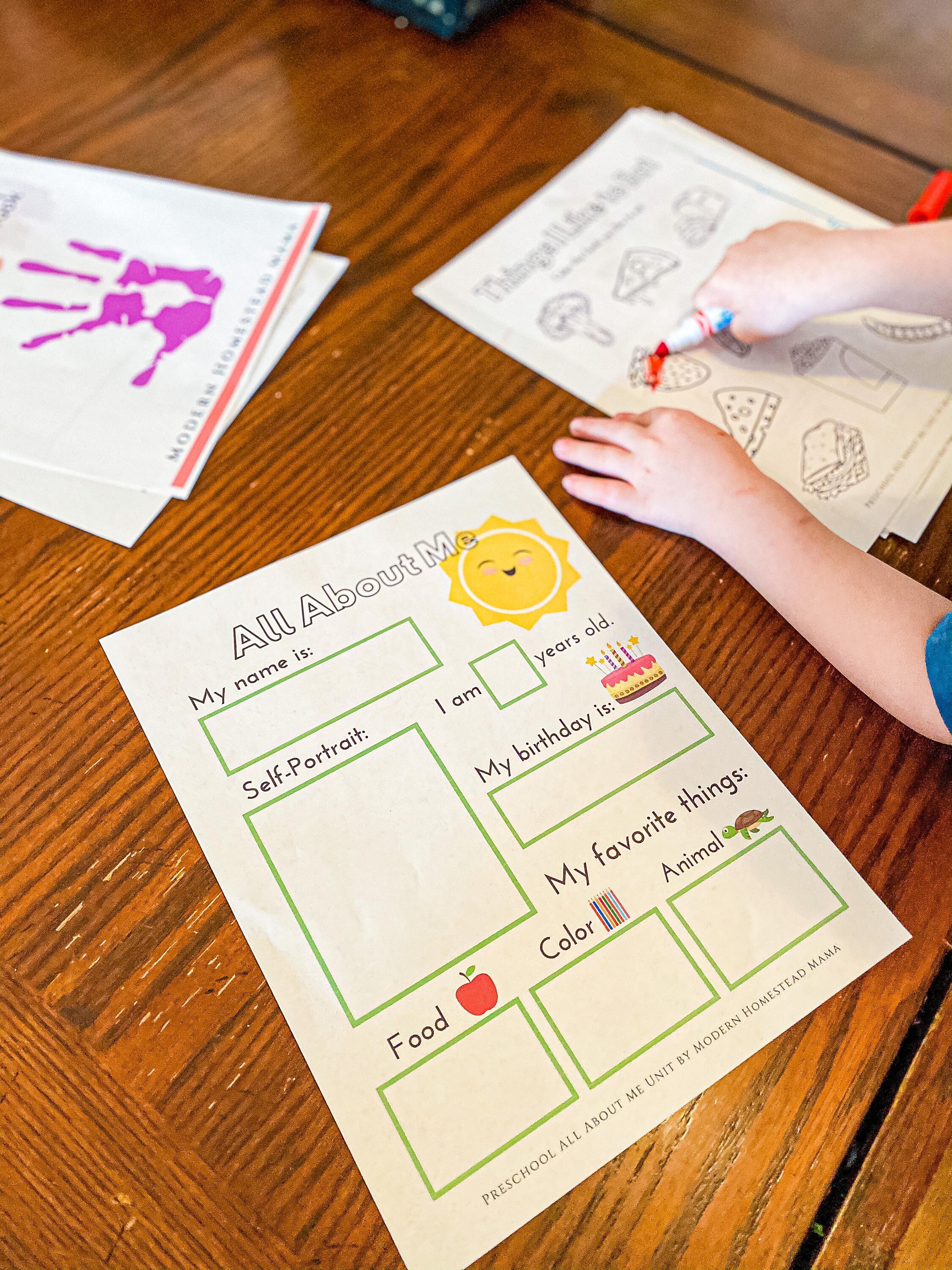 All About Me Pre-k Workbook | Printable Workbook for Preschoolers All ...