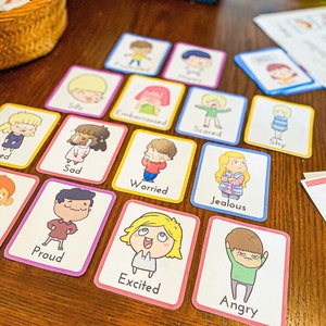 Emotion Flashcards for Preschoolers Printable Flashcards to | Etsy