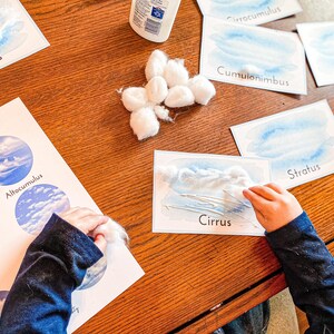Cotton Ball Cloud Type Cards | Homeschool Science Weather Cloud ...