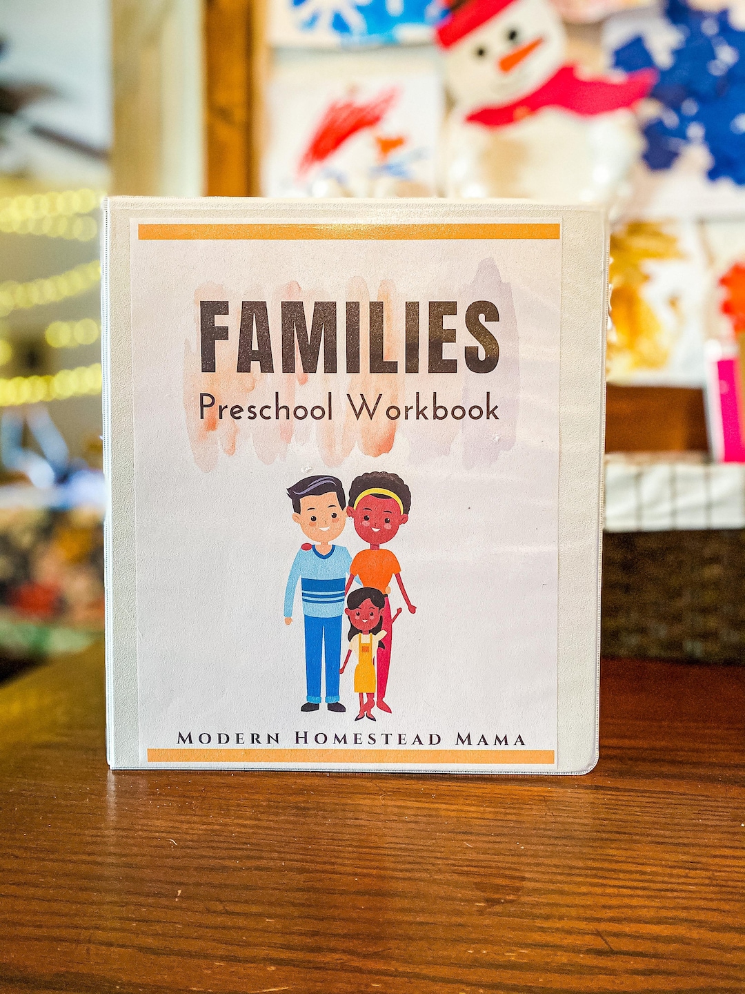 Families Pre-k Workbook | Printable Preschool Workbook for Kids 3-5 ...
