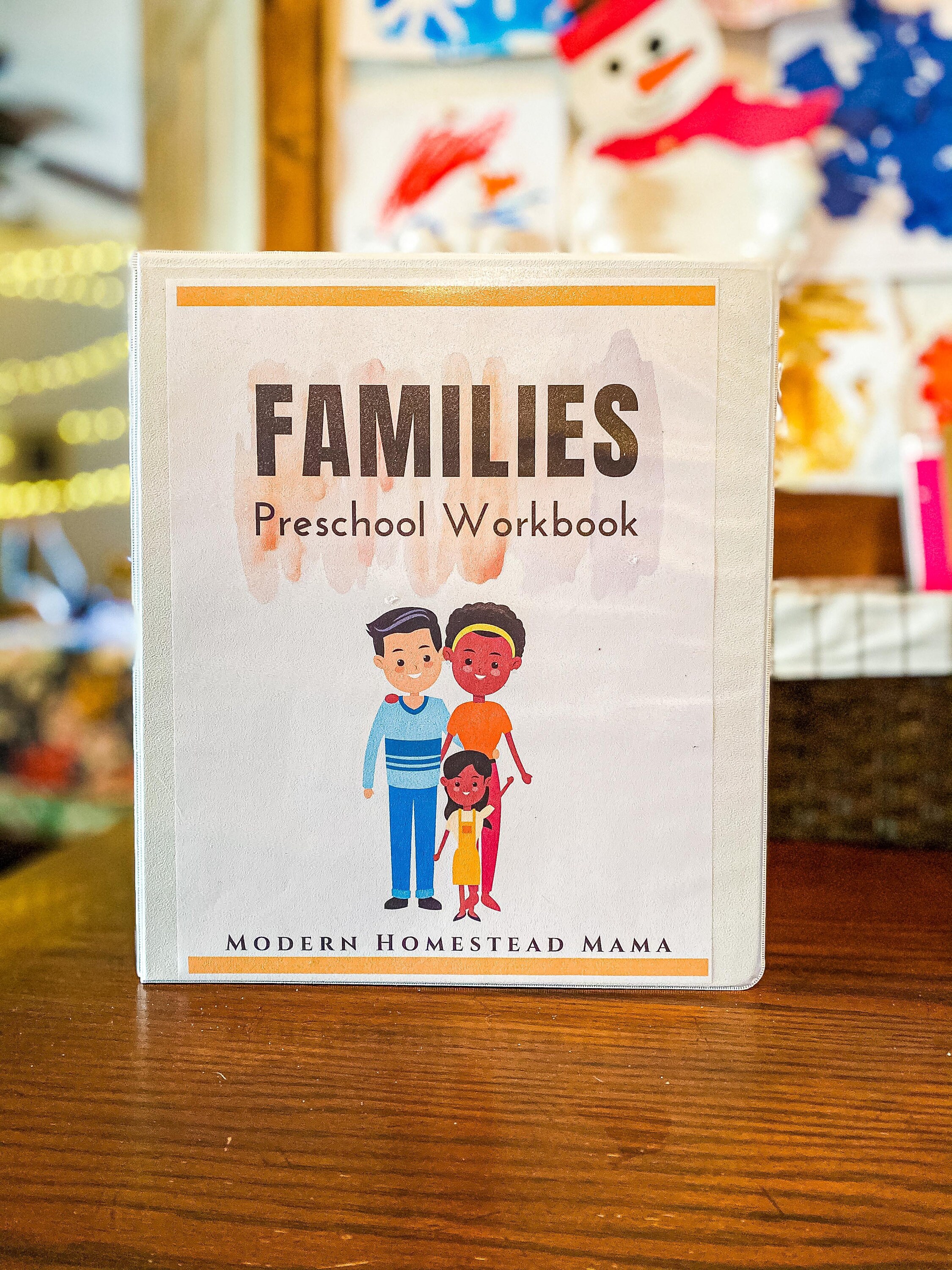 Families Pre-k Workbook | Printable Preschool Workbook for Kids 3-5 ...