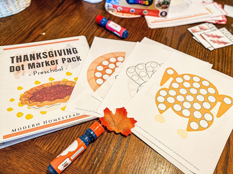 Thanksgiving Dot Marker Printable Pack for Toddlers & Preschoolers ...