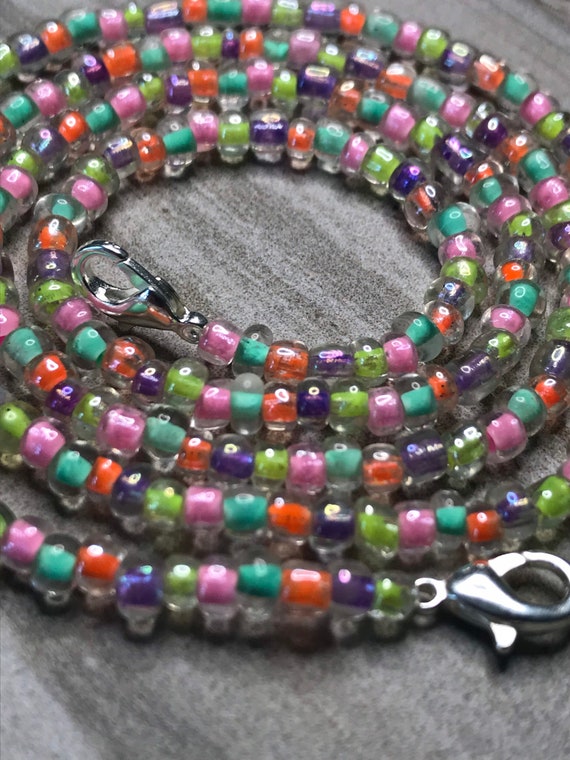 Neon Pastel Ice Mask Chain Face Mask Holder Kids & Adults | Etsy