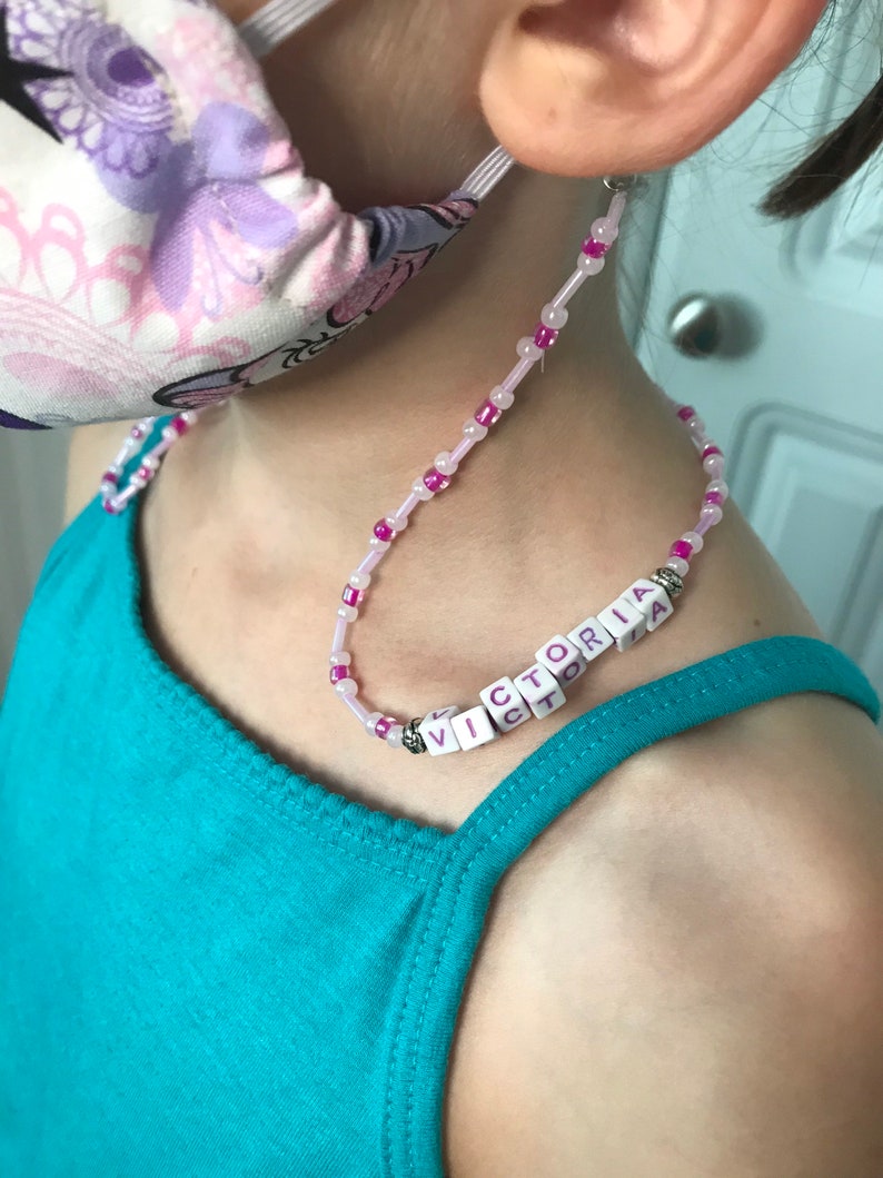 Neon Pastel Ice Mask Chain Face Mask Holder Kids & Adults | Etsy